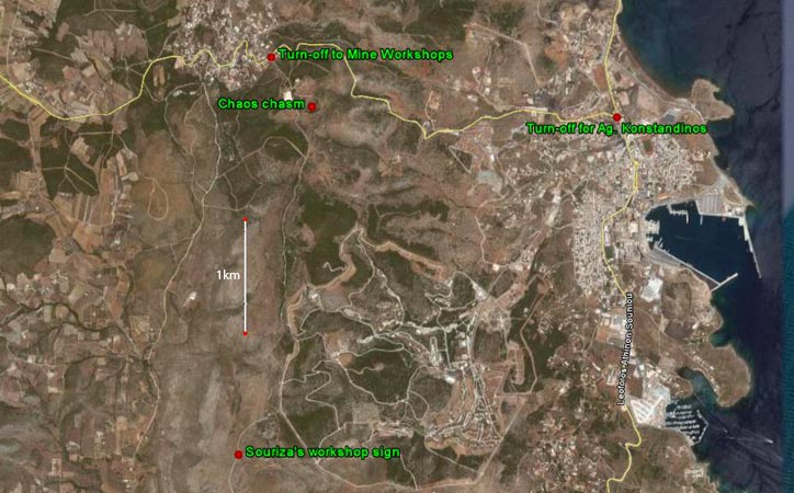 Maps & directions for the Lavrio area